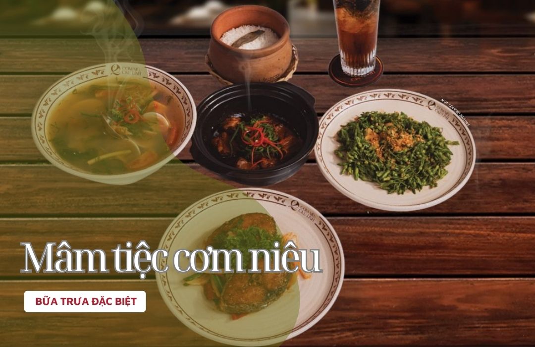 Mâm cơm niêu bốn món, giản dị mà tròn vị bếp nhà